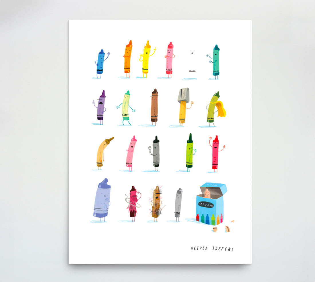 'The Crayons' Art Poster – Oliver Jeffers: Objects + Prints